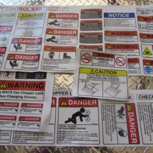 MORBARK Wood Chipper Safety Decal KIT