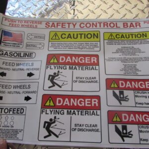 MORBARK Wood Chipper Safety Decal KIT