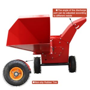 HayWHNKN Wood Shredder Chipper Hand Pushed Wood Crusher Branch Crusher 5inch Max Wood Diameter 220v 3kw for Corn Straw Grass