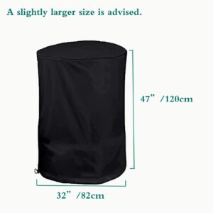 J&C Wood Chipper Cover 420D Wood Shredder Mulcher Cover 43x33in Waterproof Electric Leaf Mulcher Cover Shredder Protection for Electric Leaf Mulcher Shredder (Black)