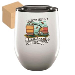 diy lover's gift with wood chipper inspired design, housewarming gift for a - the gift for diy enthusiasts and tools lovers - 12oz wine tumbler cup