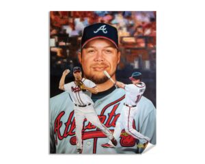 atlanta braves 3rd base chipper jones mlb baseball player hof hall of fame art print 1am3 choices 8x10-40x50