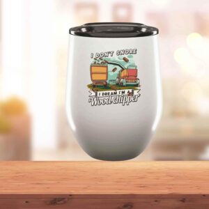 Diy Enthusiast Gift For Tools Lovers, Dad's Wood Chipper-inspired Present - The Gift On 12oz Wine Tumbler Cup