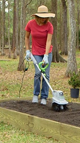 Earthwise TC70025 7.5-Inch 2.5-Amp Corded Electric Tiller/Cultivator, 7.5-Inch, 2.5-Amp Corded, Grey