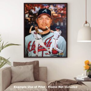 Atlanta Braves 3rd Base Chipper Jones MLB Baseball Player HOF Hall of Fame Art Print 1AM3 on 18x24 matte paper