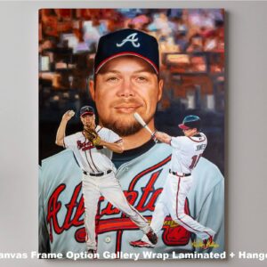 Atlanta Braves 3rd Base Chipper Jones MLB Baseball Player HOF Hall of Fame Art Print 1AM3 on 18x24 matte paper