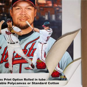 Atlanta Braves 3rd Base Chipper Jones MLB Baseball Player HOF Hall of Fame Art Print 1AM3 on 18x24 matte paper