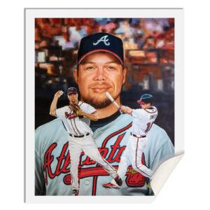 Atlanta Braves 3rd Base Chipper Jones MLB Baseball Player HOF Hall of Fame Art Print 1AM3 on 40x50 polyester canvas