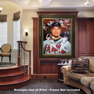 Atlanta Braves 3rd Base Chipper Jones MLB Baseball Player HOF Hall of Fame Art Print 1AM3 on 40x50 polyester canvas