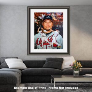 Atlanta Braves 3rd Base Chipper Jones MLB Baseball Player HOF Hall of Fame Art Print 1AM3 on 40x50 polyester canvas