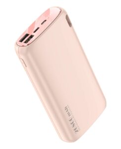 kuulaa portable charger iphone power bank 26800mah battery pack charger portable dual usb output portable battery charger compatible with iphone 15 14 13 12 11 samsung s22 s21 google ipad etc, pink