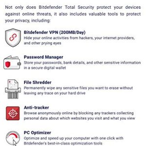 Bitdefender Total Security - 10 Devices | 2 year Subscription | PC/MAC |Activation Code by email