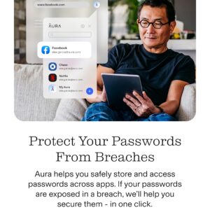 Aura Antivirus | Internet Security | 10 Devices | Includes VPN, Password Manager, Breach Alerts, Anti-Track, Dark Web Monitoring | Antivirus Plan, 1 Year Prepaid Subscription [PC/Mac Online Code]