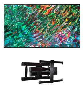 samsung qn43qn90bafxza 43" qled quantum matrix neo 4k smart tv with a sanus systems vlf728-b2 full motion wall mount (2022)(used)