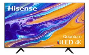 hisense uled 4k premium 50u6g quantum dot qled series 50-inch android 4k smart tv with alexa compatibility, 600-nit hdr10+, dolby vision & atmos, voice remote (2021 model)