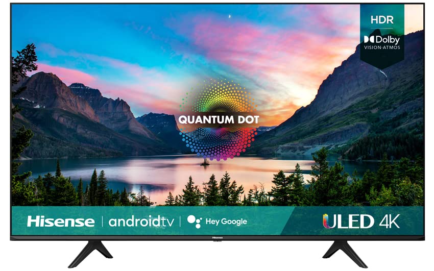 Hisense ULED 4K Premium 50U6G Quantum Dot QLED Series 50-Inch Android 4K Smart TV with Alexa Compatibility, 600-nit HDR10+, Dolby Vision & Atmos, Voice Remote (2021 Model)