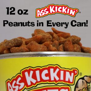 ASS KICKIN’ Habanero Pepper Spicy Hot Peanuts – 12oz - Ultimate Spicy Gourmet Gift Peanuts - Try if you dare! 3 Cans