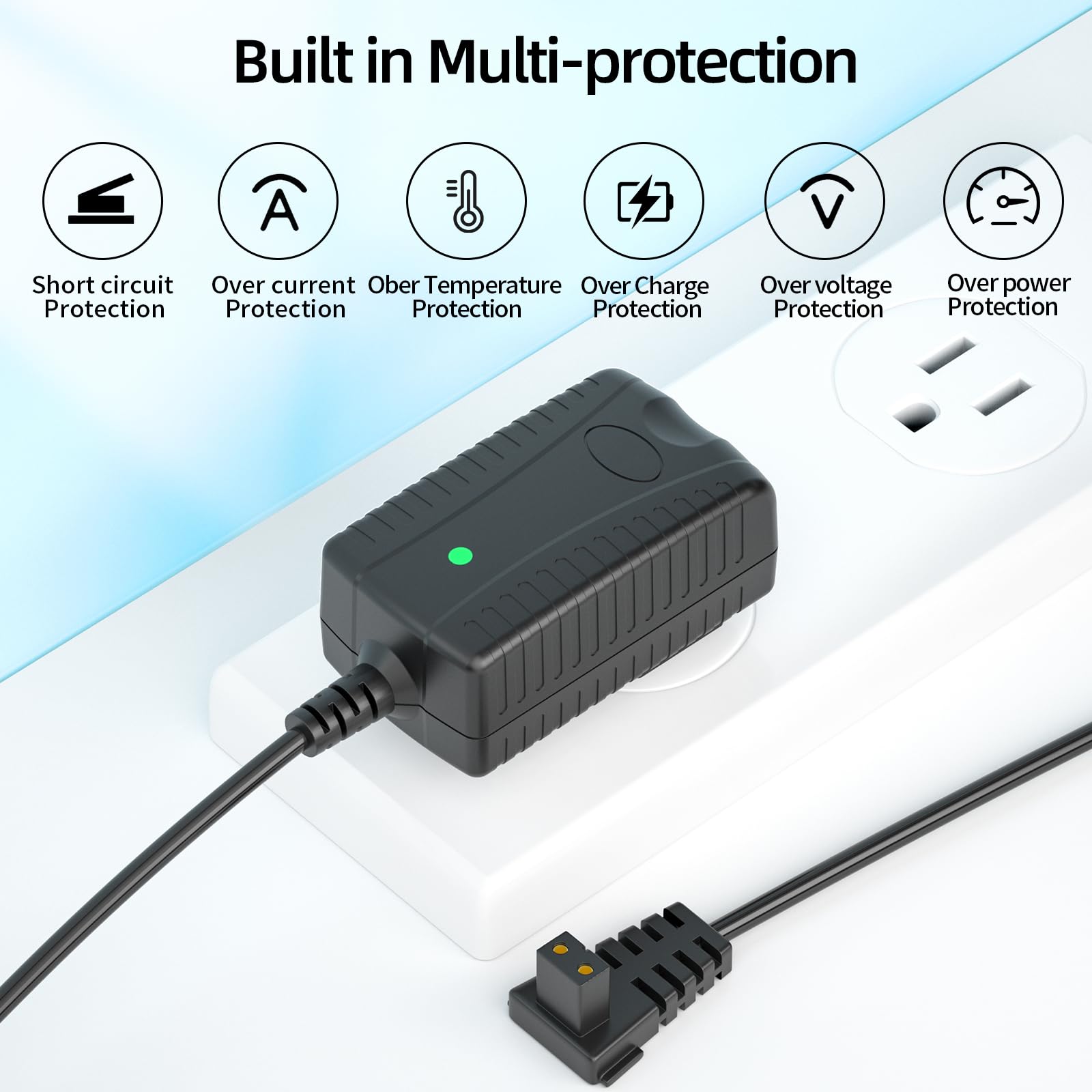 12.6V Charger for Aiper Seagull 600 800 800B SE 1000 1500 P1111 HJ1103J AIPURY1000 AIPURY 1000 Cordless Automatic Robotic Pool Vacuum Cleaner Power Cord AC/DC Adapter Supply