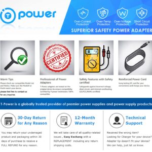 T POWER Charger for SereneLife Coolis FlashFish Chafon Aiper Portable Power Station CF-A30028 150Wh 155Wh 167Wh CPAP Battery Pack SLSPGN10 SLSPGN20 S320-UPGRADED Ac DC Adapter Power Supply