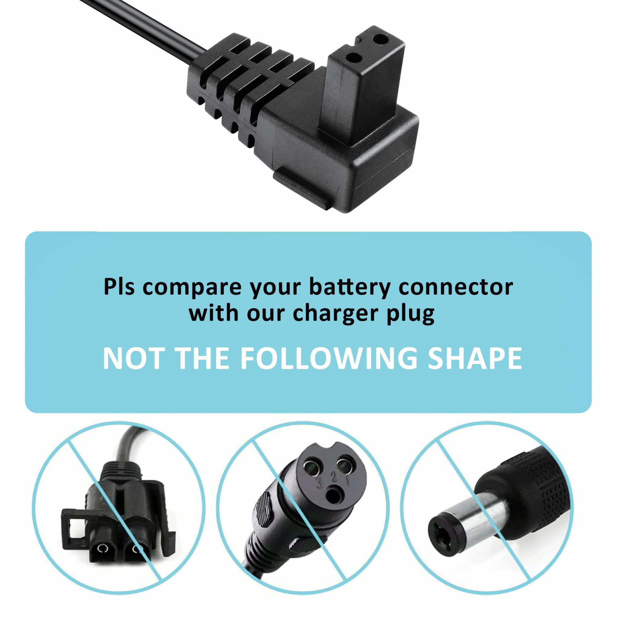 SLLEA 2-Prong 12.6V AC Adapter Compatible with Aiper Seagull Plus Cordless Robotic Pool Cleaner Power DC Charger