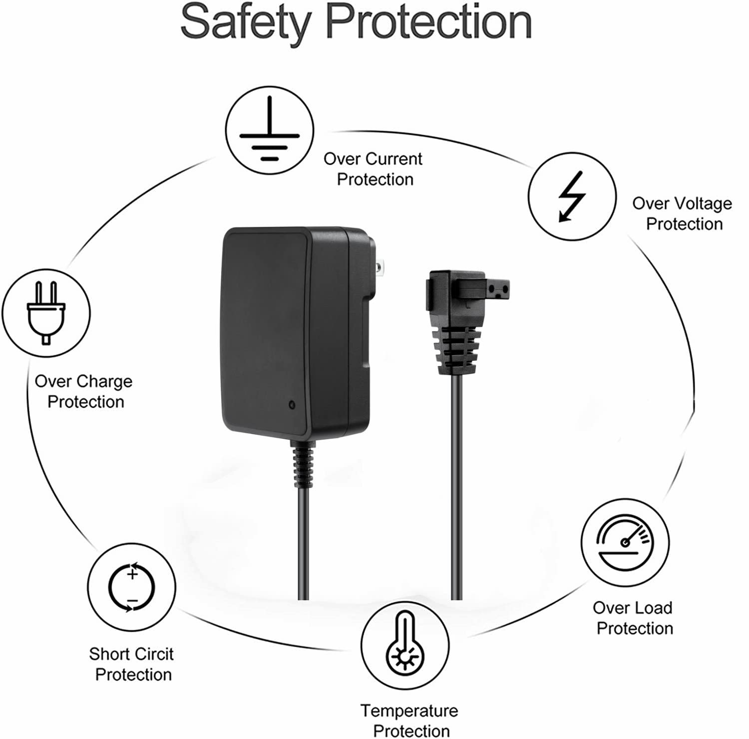 J-ZMQER 12.6V 2-Prong AC/DC Adapter Compatible with AIPER Seagull 1000 HJ1103J AIPURY1000 AIPURY 1000 Cordless Automatic Robotic Pool Vacuum Cleaner 5000mAh Lithium Ion Battery 1.8A Power Charger PSU