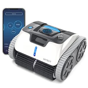 wybot s1 high-end cordless wall climbing robotic pool cleaner with app mode, smart mapping tech, lasts 180mins, automatic pool vacuum robot with powerful suction, fast charging fit for inground pools