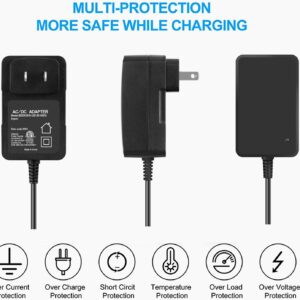 Digipartspower 12.6V 2-Prong AC/DC Adapter Compatible with AIPER Seagull 1000 HJ1103J AIPURY1000 AIPURY 1000 Cordless Automatic Robotic Pool Vacuum Cleaner 5000mAh Lithium Ion Battery 1.8A Power