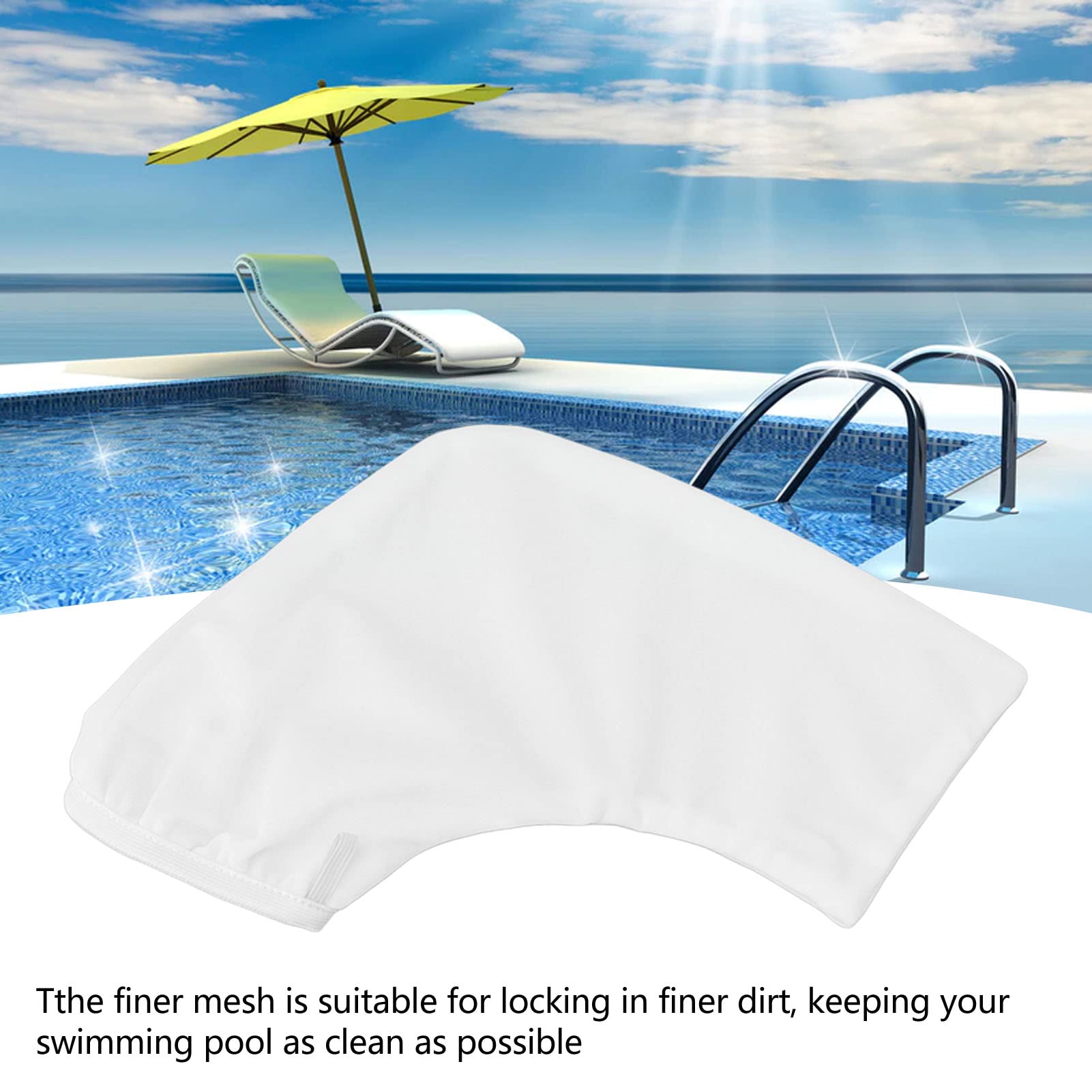 Zunate Handheld Pool Vacuum Cleaner Micro Filter Bag, Pool Cleaner All Purpose Filter Bag, Pool Supply Fine Mesh Filter Bags for Leaf Vacuum Pool Cleaners