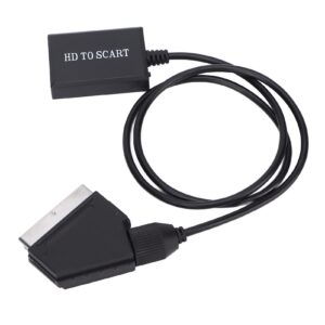 hdmi to scart converter, hd digital video hdmi to analog video and l/r audio adapter support dvi, for crt/vhs/dvd cvbs play