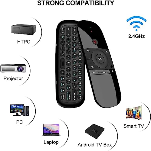 Air Remote,WeChip 2.4G Wireless Keyboard W1 Remote Control for Android TV Box/PC/Projector/HTPC/All-in-one PC and More