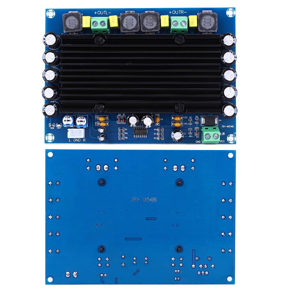 Audio Amplifier Board, DC12 24V Amplifier Module 2 Channel Digital High Power Potentiometer Board, 150W + 150W AMP for Bookshelf Speakers, CRT TVs, Radios, etc.