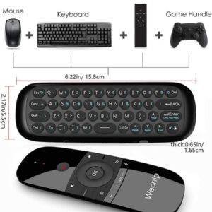 Air Remote,WeChip 2.4G Wireless Keyboard W1 Remote Control for Android TV Box/PC/Projector/HTPC/All-in-one PC and More