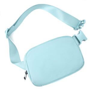 belt bag fanny pack crossbody bags for women fashion waist packs with adjustable strap gifts for women men teen girls (icing blue)