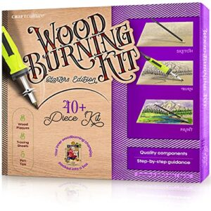 craft culture beginners wood burning kit for kids and teenage boys & girls cool gifts for boy or girl craft projects gift idea for older children teen woodburning diy hobby kits art crafts activities