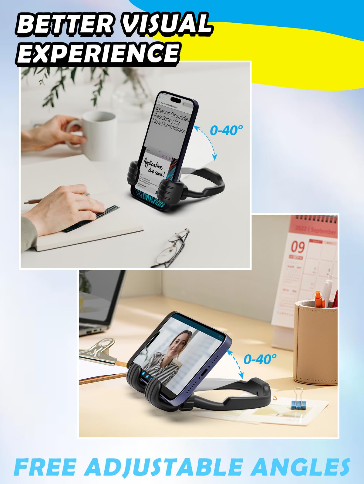 Graduation Gifts for Her Him 2024 College High School Masters Degree Thumbs up Lazy Phone Stand Holder Funny Gadgets Teens Boys Girls Kids Dad Father Mother Husband Wife Adults Men Who Have Everything