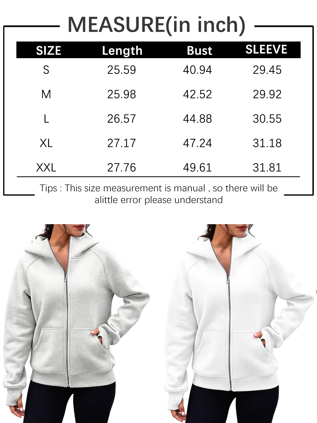 Trendy Queen Womens Hoodies Full Zip Oversized Sweatshirts Pullover Fleece Sweaters Long Sleeve With Pockets Winter Coats Fall Outfits Y2k Clothes Fashion Teen Girls Greyblue