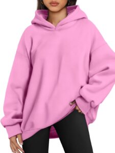 automet womens oversized hoodies fleece sweatshirts hooded pullover 2024 fashion fall clothes trendy outfits winter sweater pink