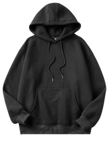 anrabess women's oversized fleece hoodies basic pullover sweatshirt fall fashion 2024 outfits trendy y2k teens preppy clothes black-m