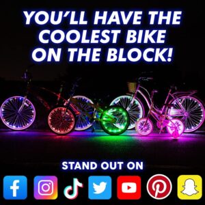 Activ Life Bike Wheel Lights (1 Tire, Blue) Hot Summer Gifts for Men & Cool Gifts & Birthday Boys 4 5 6 7 8 9 10 Year Old. Top Summer 2024 Ideas for Him, Dad, Brother, Uncle