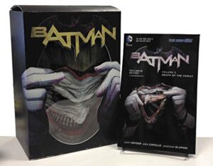 batman: death of the family book and joker mask set