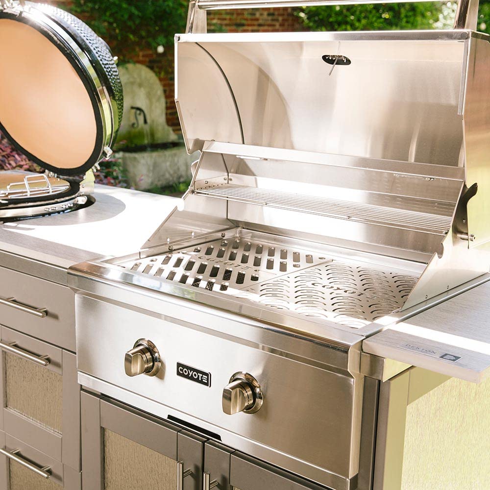 Coyote Outdoor Kitchen Grill | 28- inch Built-in Liquid Propane Grill | 2 Burner Barbecue | Premium BBQ | Great For Outdoor Kitchens | Top-Tier Warranty | C-Series C1C28LP