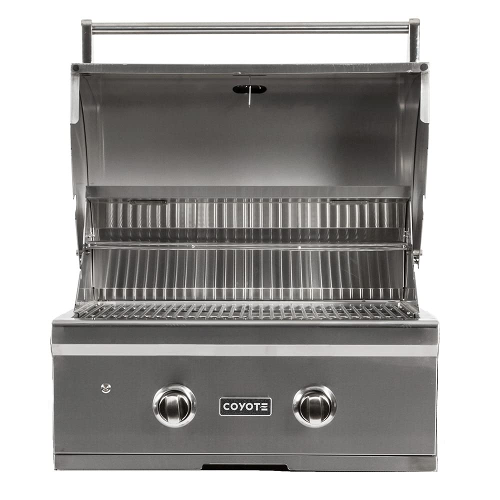 Coyote Outdoor Kitchen Grill | 28- inch Built-in Liquid Propane Grill | 2 Burner Barbecue | Premium BBQ | Great For Outdoor Kitchens | Top-Tier Warranty | C-Series C1C28LP