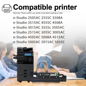 2 Pack TB-FC505 High Capacity Waste Toner Box Compatible TBFC505 Waste Toner Container Replacement for Toshiba e-Studio 2505AC 2555C 3508A 3515AC 4555C 4508A 3015AC 3555c 3505AC 2515AC 3055C 3005AC