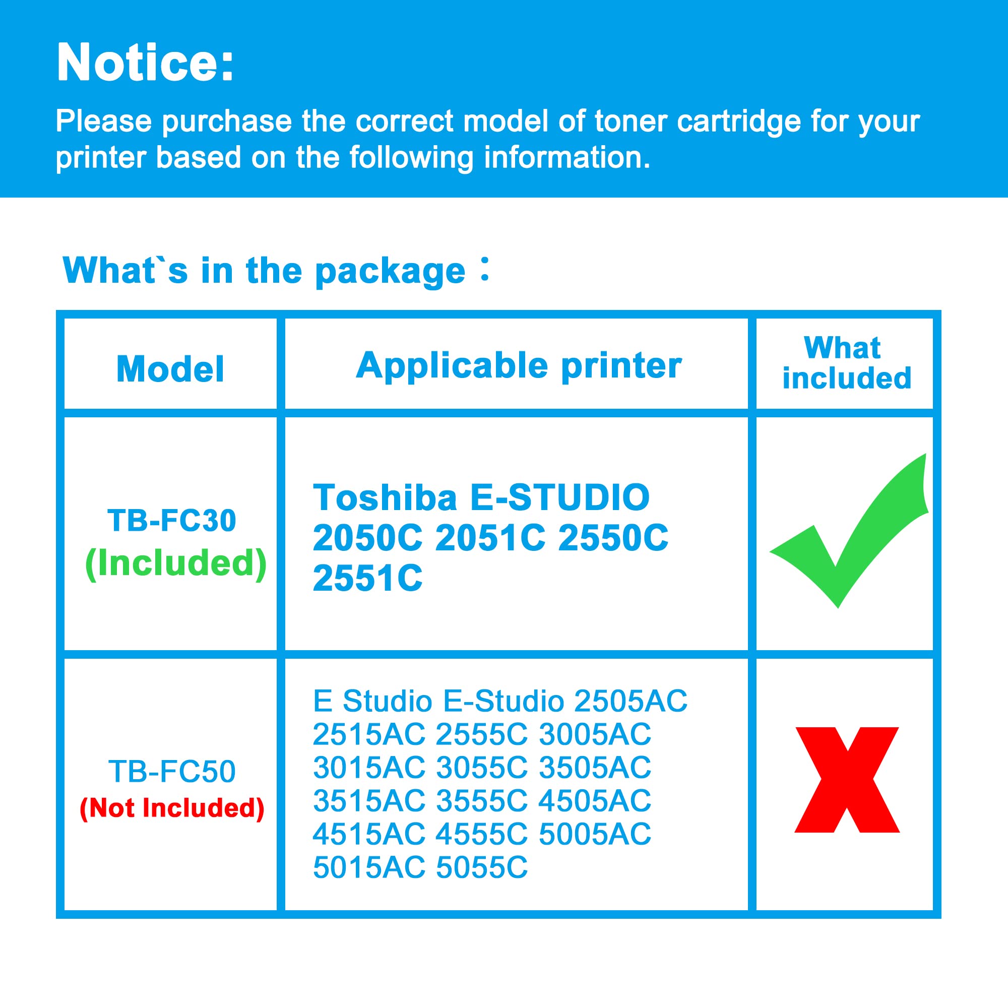 LCL Compatible Waste Toner Bottle Replacement for TBFC30 TB-FC30 6AG00002038 Toshiba E-STUDIO 2050C 2051C 2550C 2551C (1-Pack )