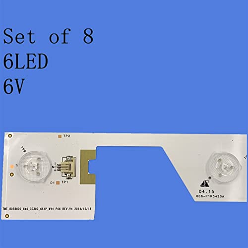 MYOBU 6v LED Backlight Strip 6 Lamp B50A658U U50S6806S L50E5800A LVU500NDEL SW-4C-LB5006-YH2 TMT_50E5800_8X6_3030C Compatible with TCL lightbar