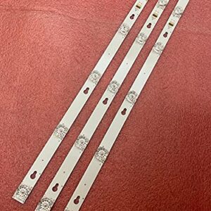 LED Strip(3) Compatible with 40FD5406 Toshiba L40F3301B 40A730U 40l2600 TCL 40DS500 F40S5916 TOT_40D2900_3x8_3030C L40E5800A L40F330