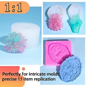 JDiction Silicone Mold Making Kit, 2.32lb(37oz) Super Elastic Liquid Silicone for Mold Making, Fast Cure Soft Mold Making Silicone Rubber for Casting Resin Molds/Silicone Molds/Candle Molds/Soap Molds