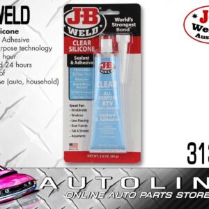 J-B Weld 31310 All-Purpose RTV Silicone Sealant and Adhesive - 3 oz. - Clear