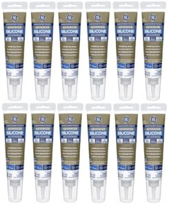 ge store ge-ge500-12/pack ge ge500 silicone caulk, 2.8 oz tube, clear (pack of 12)