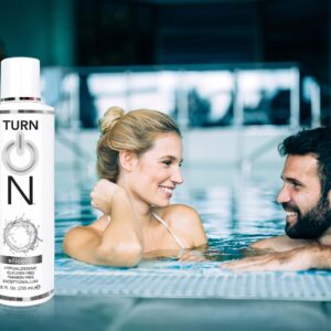 Turn On Silicone Based Sex Lube 8 Ounce Premium Personal Lubricant - Long Lasting, Condom Safe, Vegan, Ph Balanced, Hypoallergenic, Glycerin & Paraben Free, Water-Based Upgrade for Men & Women